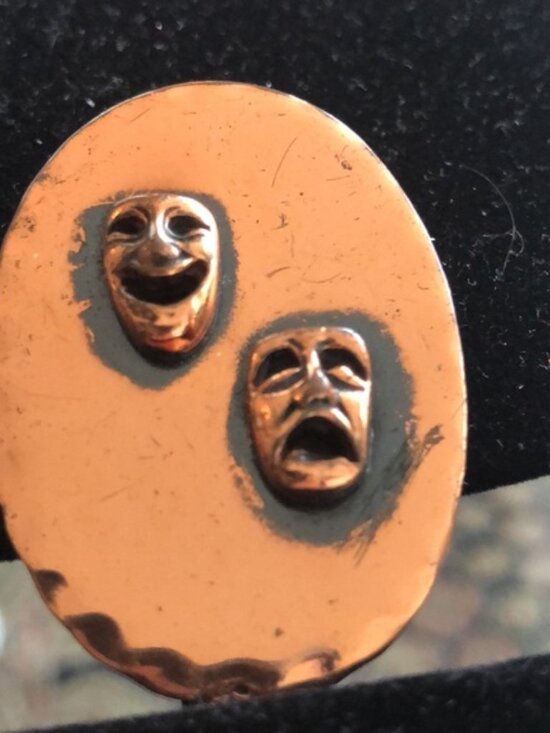 Jewelry | Vintage Theatre Mask Genuine Brooch | Poshmark